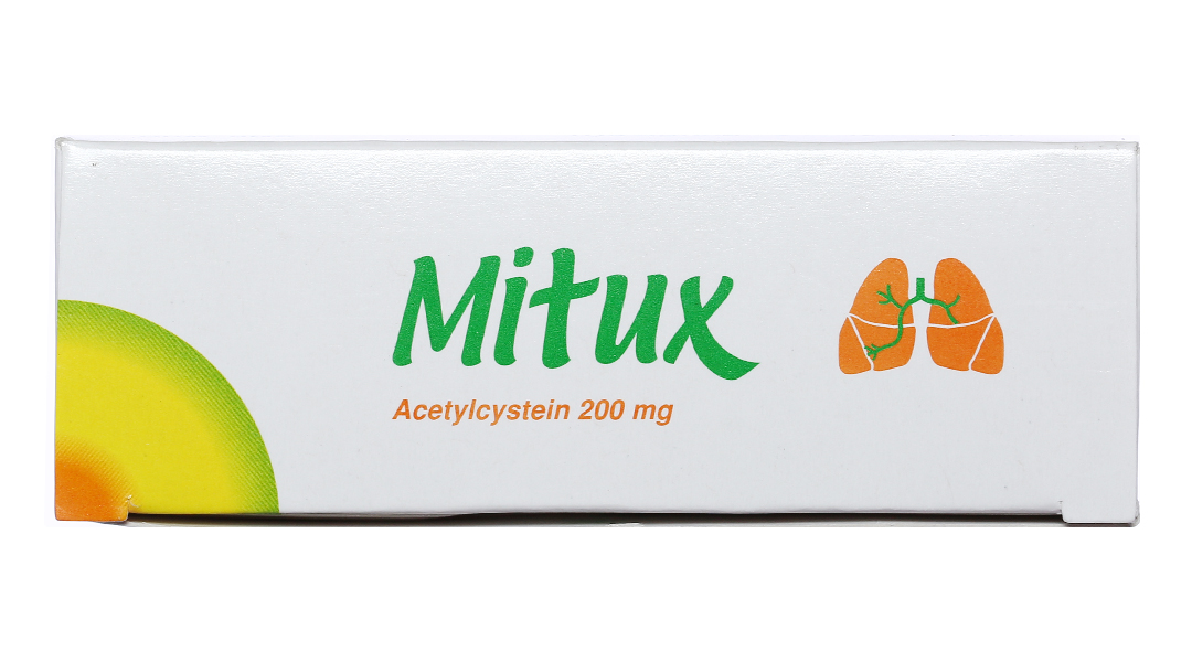 Thuốc bột Mitux 200mg tan đàm trong bệnh lý hô hấp (24 gói x 1.5g) - 03 ...