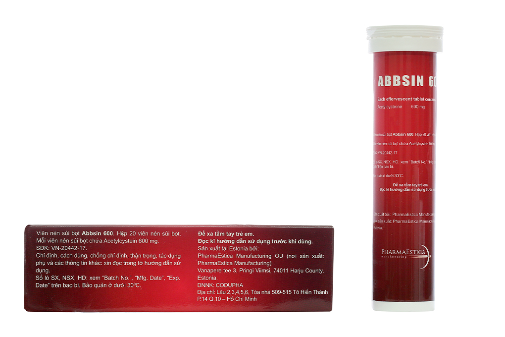 Viên sủi Abbsin tan đàm trong bệnh lý hô hấp tuýp 20 viên - 08/2024 ...