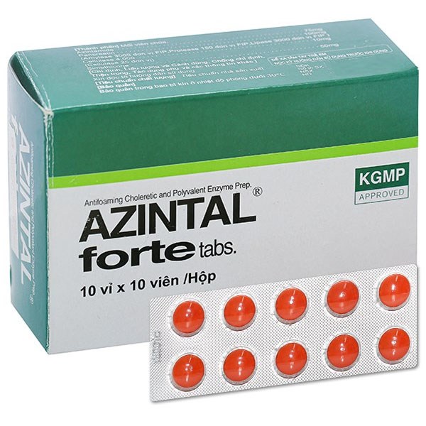 Azintal Forte Tabs trị đầy hơi, khó tiêu (10 vỉ x 10 viên) - 11/2024 ...
