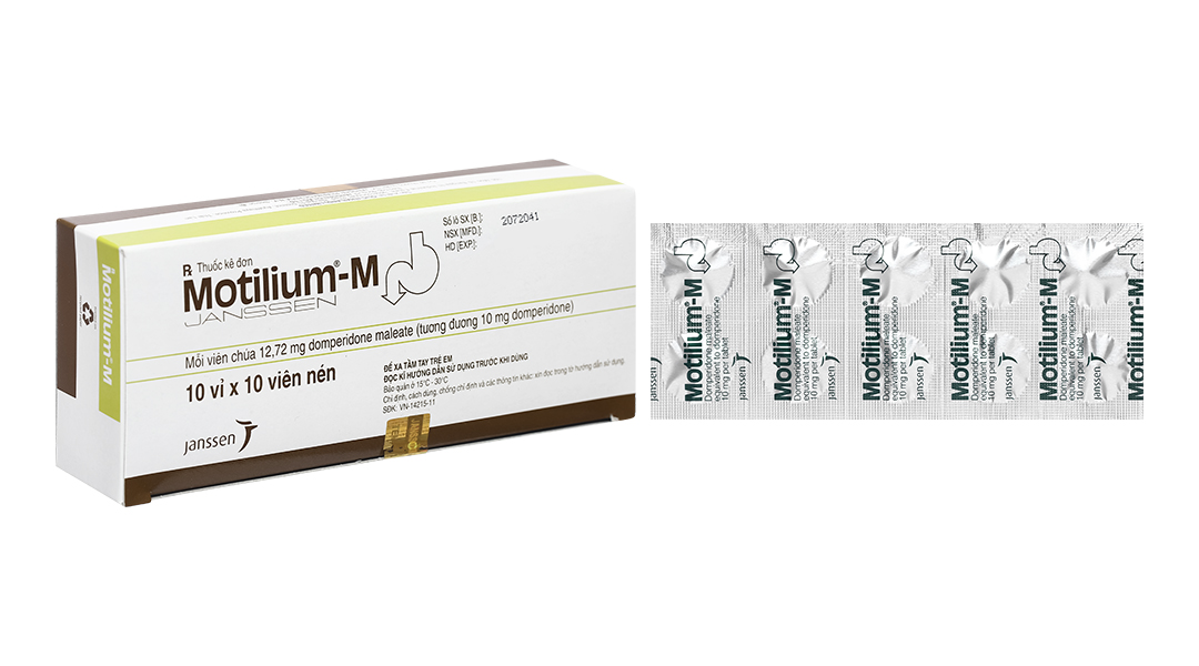 Motilium-M 10mg trị triệu chứng nôn và buồn nôn (10 vỉ x 10 viên) - 08/ ...