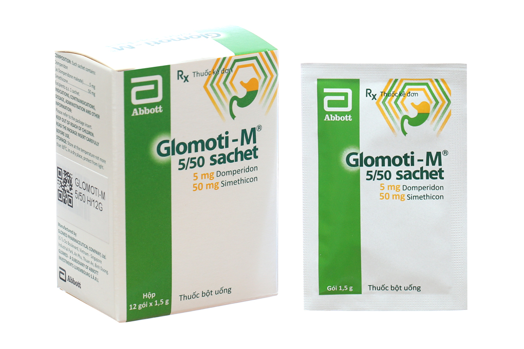 Thuốc bột uống Glomoti-M 5/50 Sachet trị triệu chứng nôn và buồn nôn ...