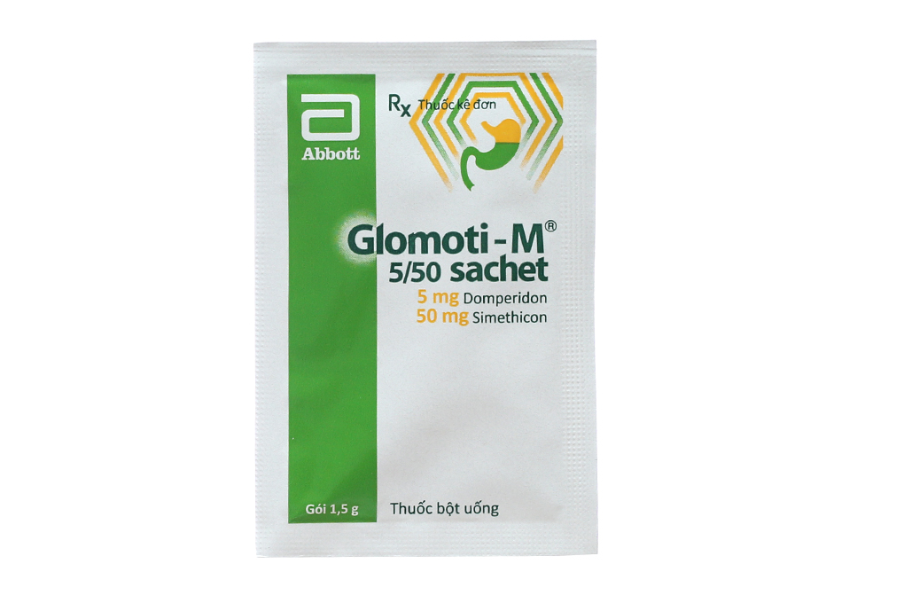 Thuốc bột uống Glomoti-M 5/50 Sachet trị triệu chứng nôn và buồn nôn ...