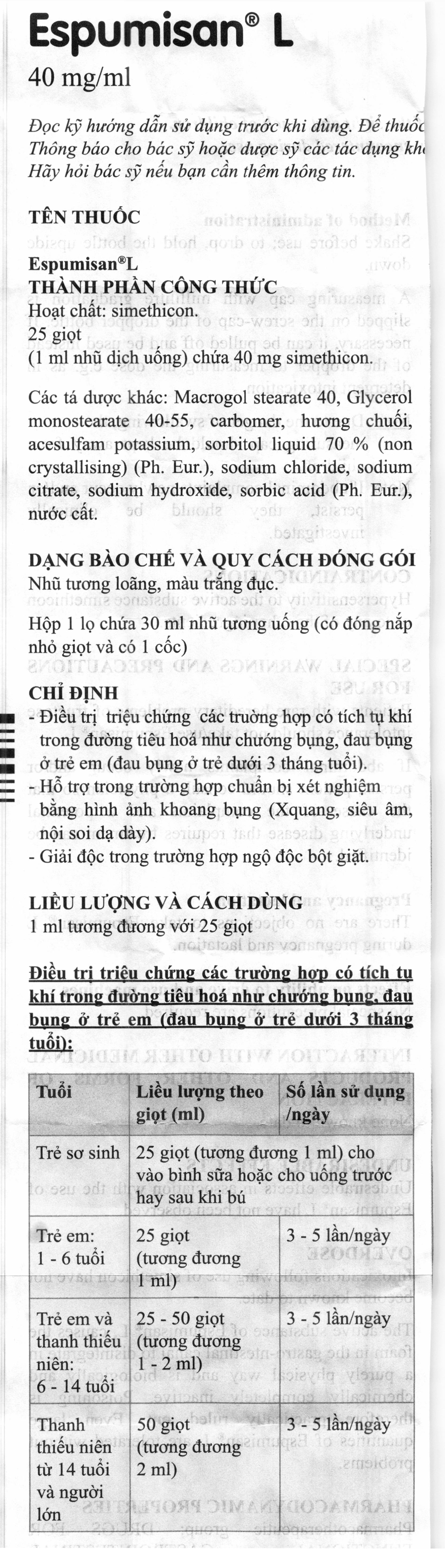 Siro Espumisan L chai 30ml-Nhà thuốc An Khang
