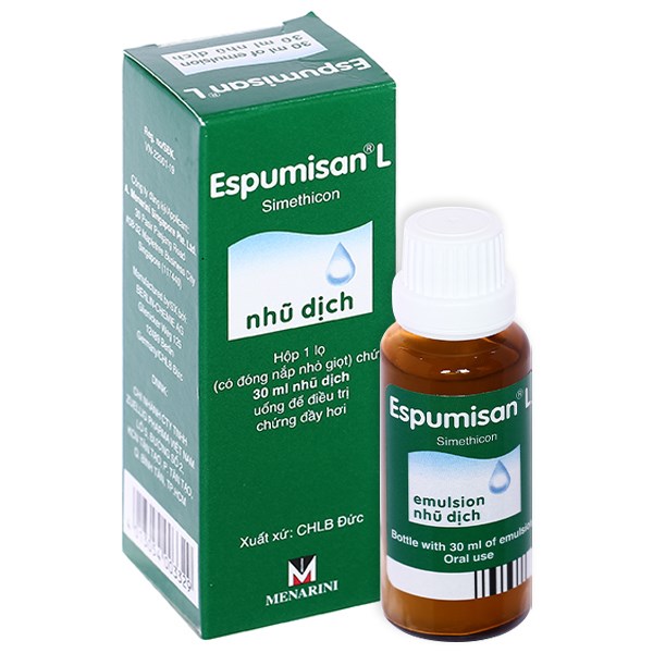 Thuốc Espumisan 40mg hỗ trợ điều trị đầy hơi, chướng bụng (2 vỉ x 25 ...
