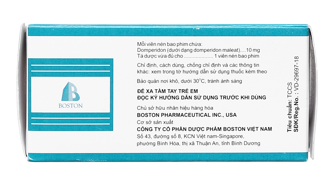 MotiBoston 10mg trị triệu chứng nôn và buồn nôn (10 vỉ x 10 viên) - 08/ ...