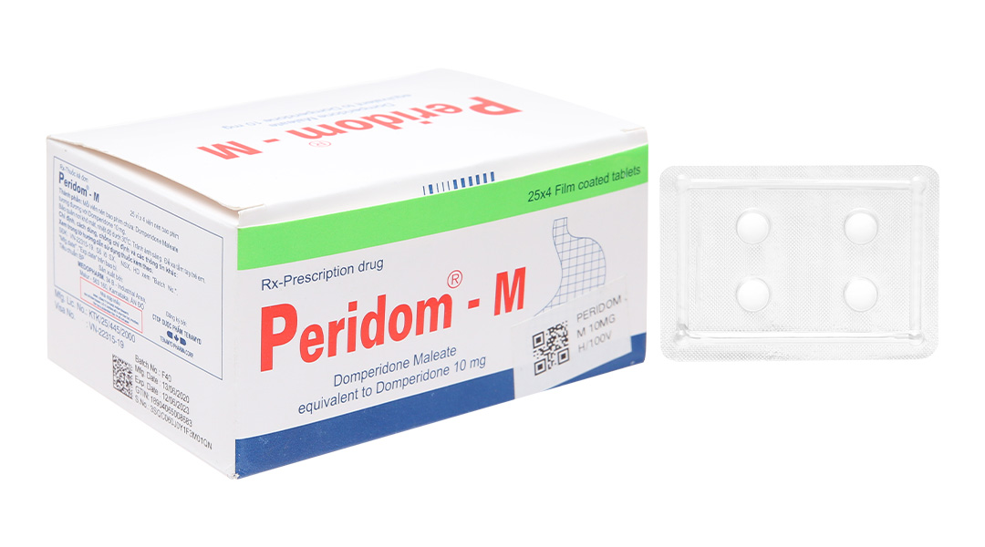 Thuốc Peridom M 10mg hộp 100 viên trị buồn nôn-Nhà thuốc An Khang