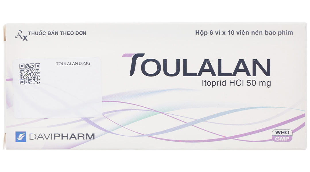 Toulalan 50mg trị triệu chứng dạ dày - ruột (6 vỉ x 10 viên) - 02/2023 ...