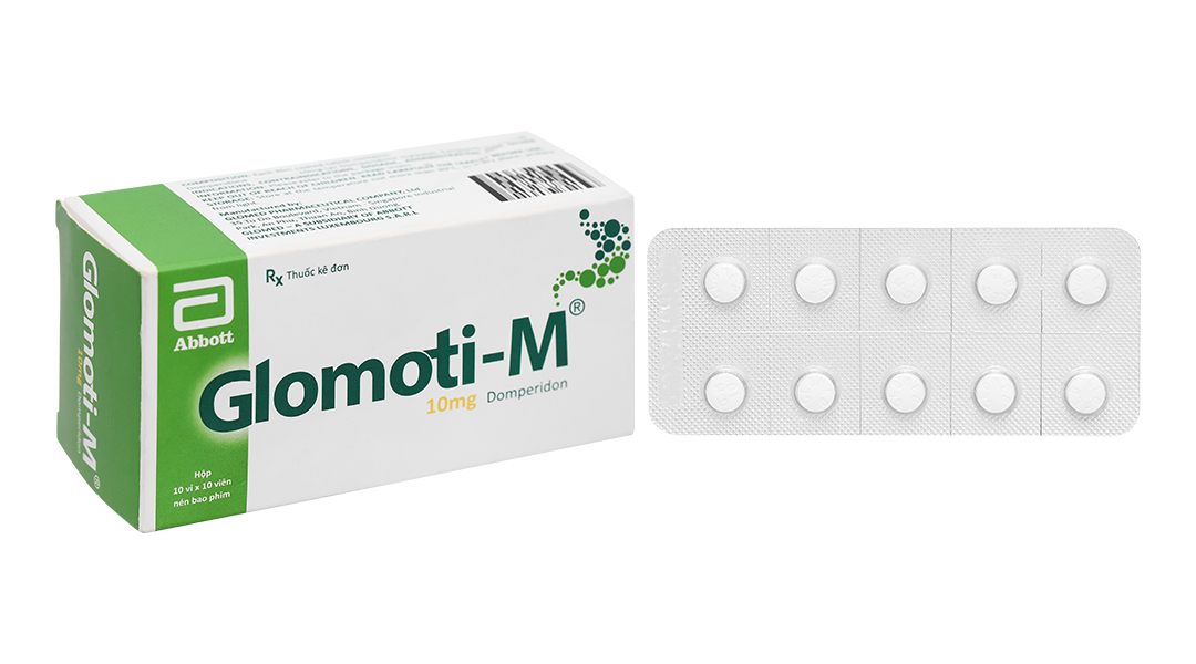 Glomoti-M 10mg Glomed trị triệu chứng nôn và buồn nôn (10 vỉ x 10 viên ...