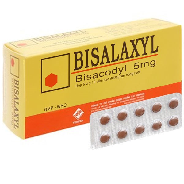 BisacodylDHG 5mg trị táo bón, làm sạch ruột trước và sau phẫu thuật (4 ...