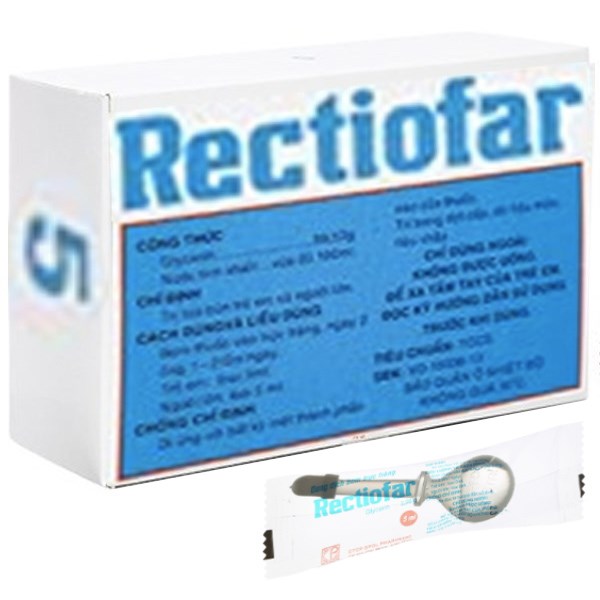 Dung dịch bơm trực tràng trị táo bón Rectiofar 3ml hộp 50 ống