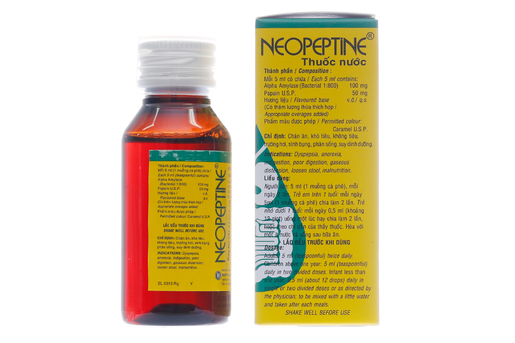 Men tiêu hóa Neopeptine siro chai 60ml-Nhà thuốc An Khang
