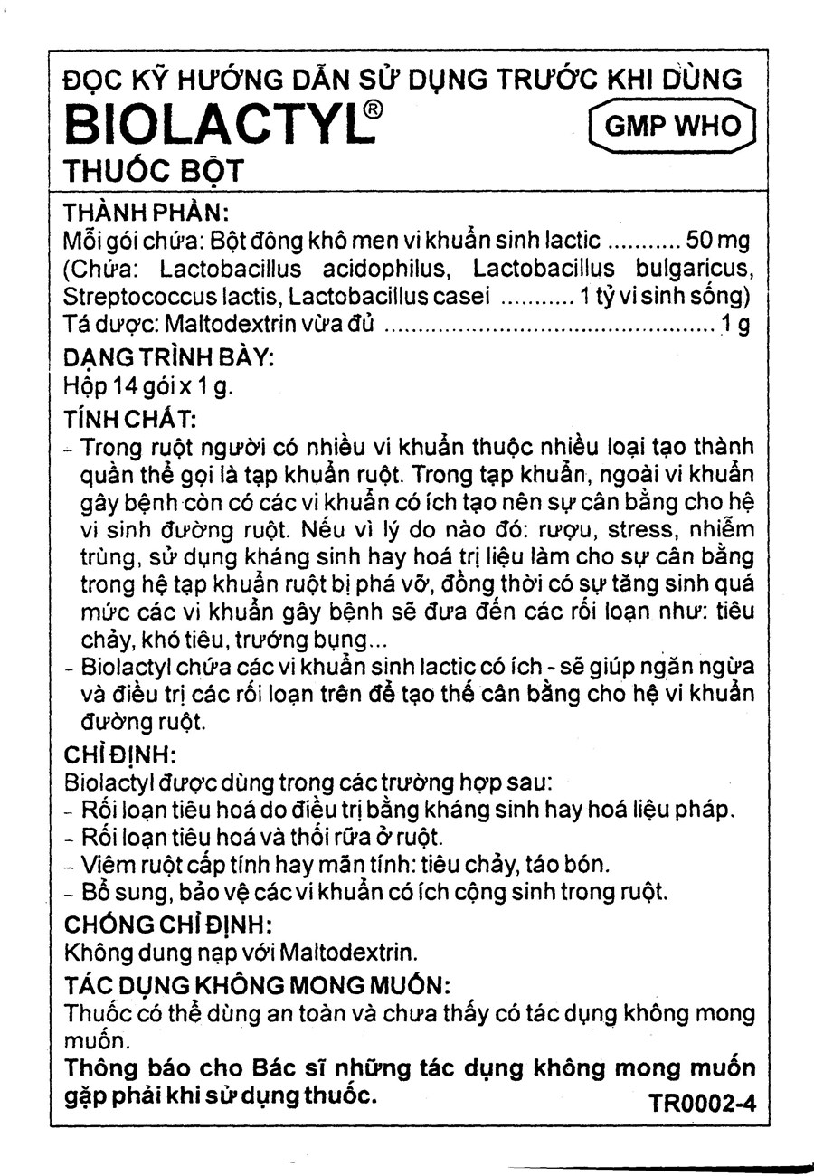 Thuốc Biolactyl Lyophilise hộp 14 gói-Nhà thuốc An Khang