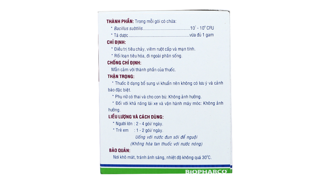 Men vi sinh sống Biosubtyl-II hộp 25 gói-Nhà thuốc An Khang