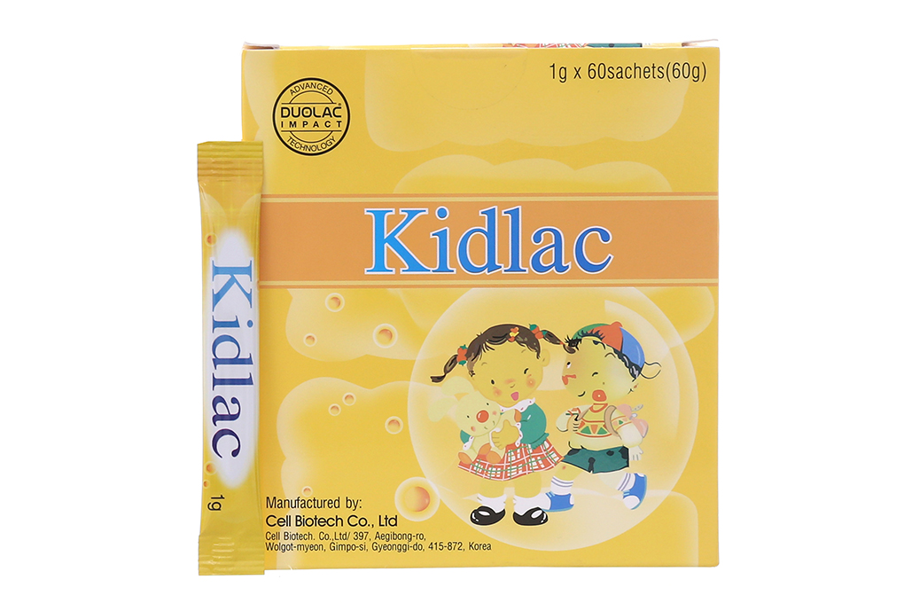 Kidlac bổ sung lợi khuẩn, trợ tiêu hóa hộp 60 gói x 1g - 08/2024 ...