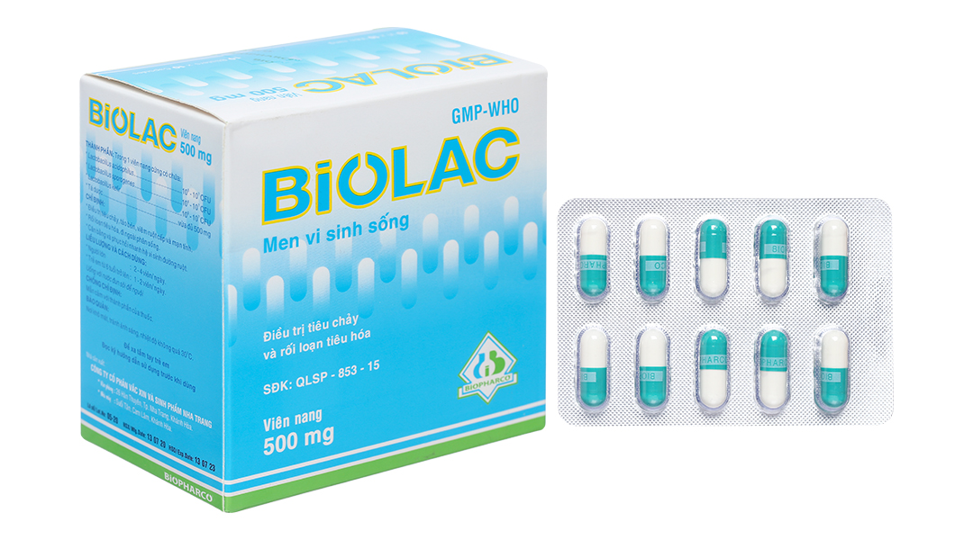 Thuốc Biolac 500mg hộp 100 viên -Nhà thuốc An Khang