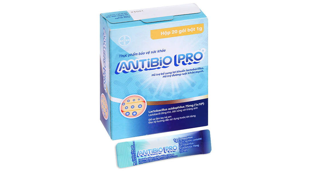 Men vi sinh Antibio Pro bổ sung lợi khuẩn hộp 20 gói x 1g - 08/2024 ...