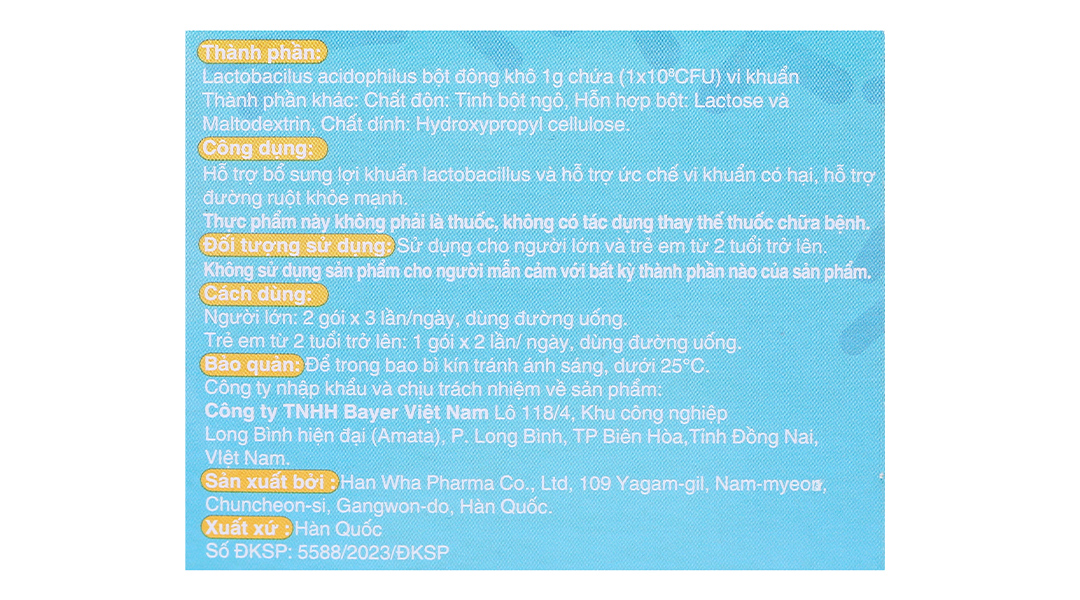 Men vi sinh Antibio Pro bổ sung lợi khuẩn hộp 20 gói x 1g - 08/2024 ...