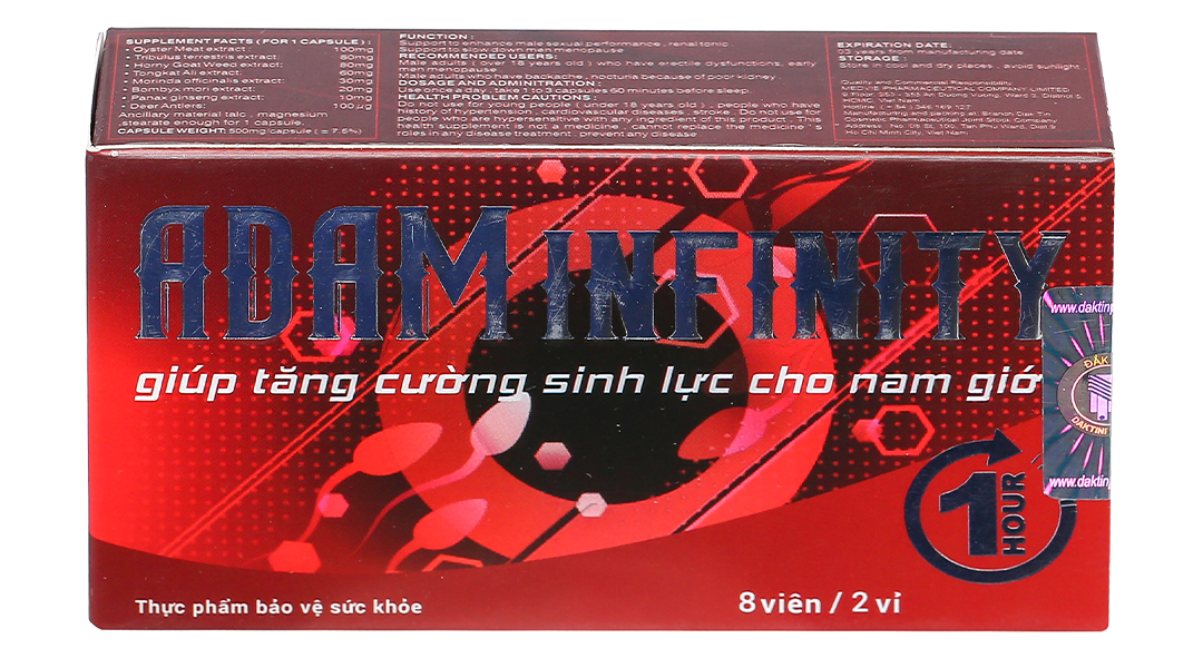Adam Infinity tăng cường sinh lực nam hộp 8 viên - 07/2024 ...