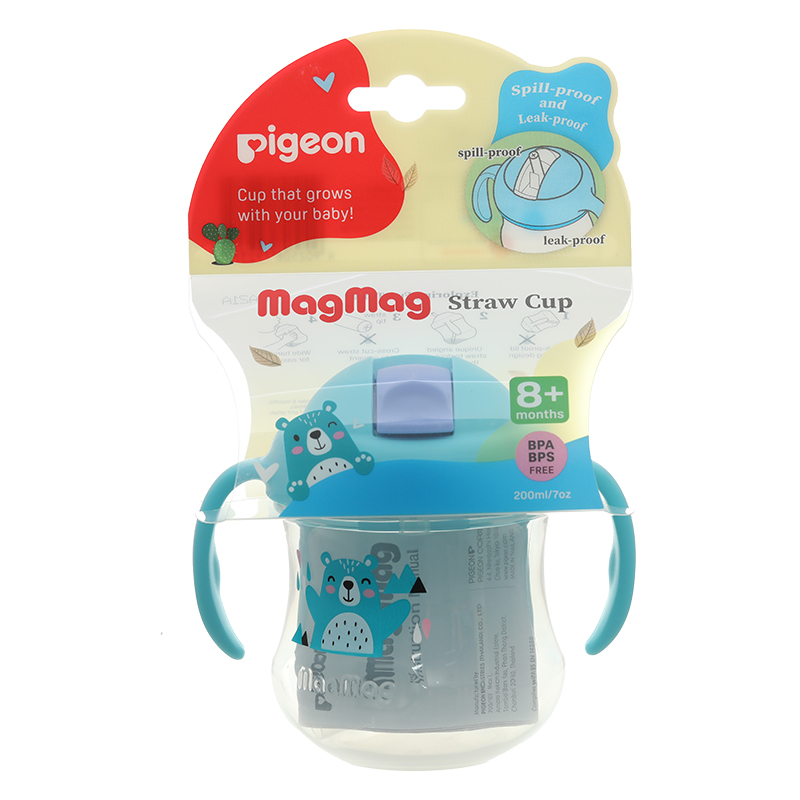 Bình tập uống Pigeon MAG MAG nhựa PP an toàn, chính hãng - AVAKids.com