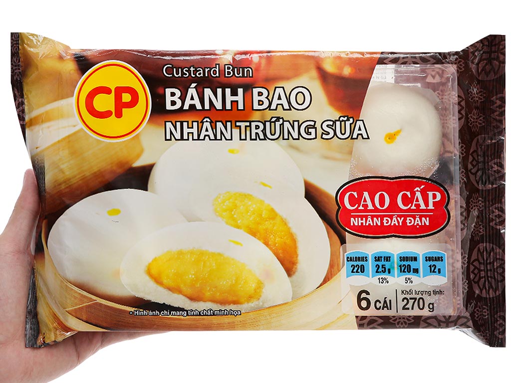 Bánh bao nhân trứng sữa C.P gói 270g tại Bách hoá XANH