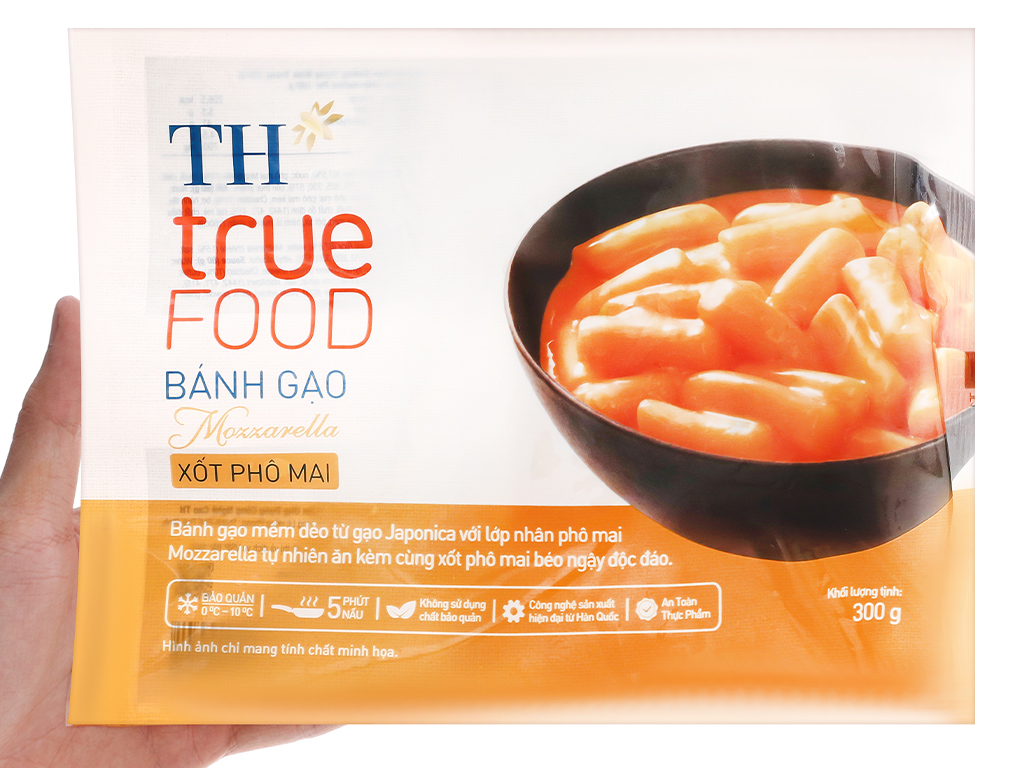 Bánh gạo Mozzarella xốt phô mai TH True Food 300g