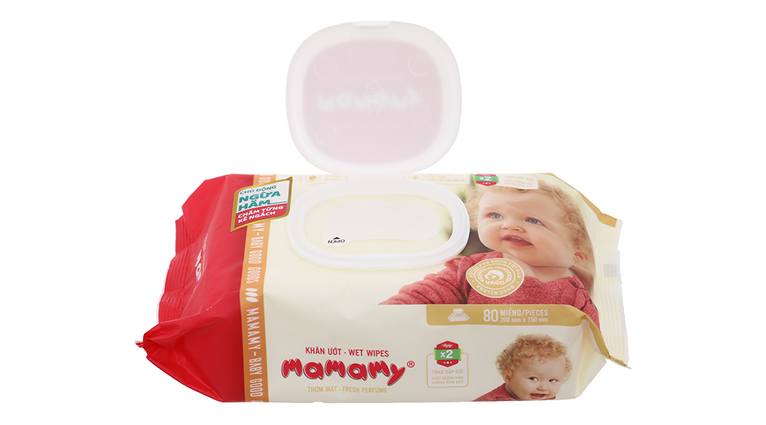Khăn ướt em bé Mamamy hương thơm mát gói 80 miếng - 08/2024 ...