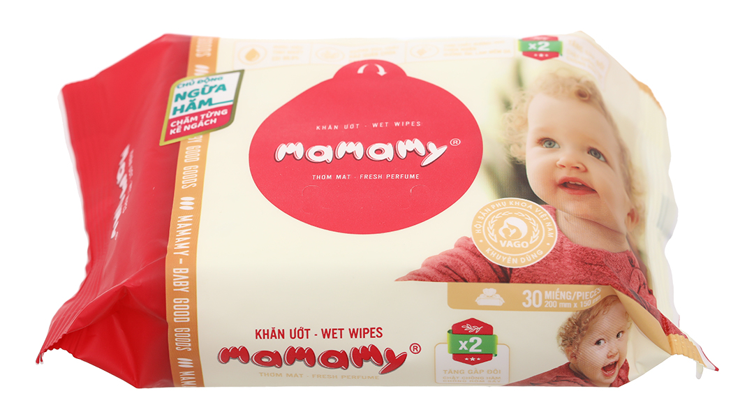 Khăn ướt em bé Mamamy hương thơm mát gói 30 miếng - 06/2024 ...