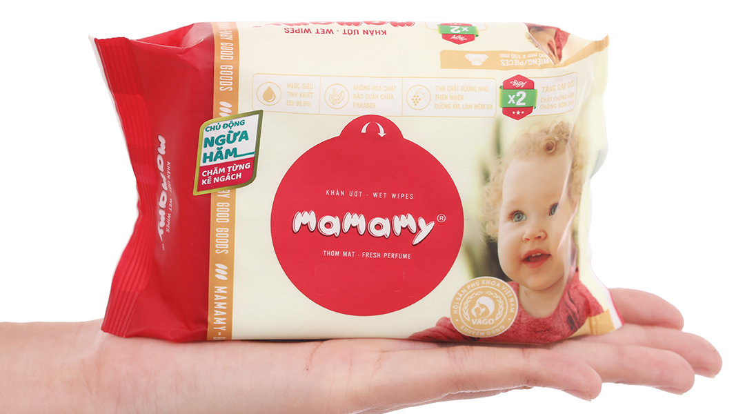 Khăn ướt em bé Mamamy hương thơm mát gói 30 miếng - 06/2024 ...