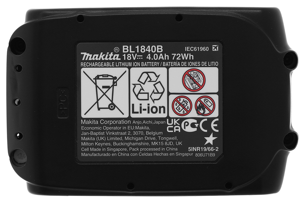 Pin Makita BL1840B 18V 4.0 Ah - giá tốt, chính hãng