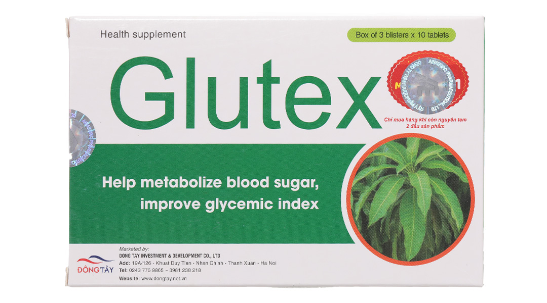 Glutex hỗ trợ chuyển hoá, cải thiện đường huyết hộp 30 viên - 08/2024 ...