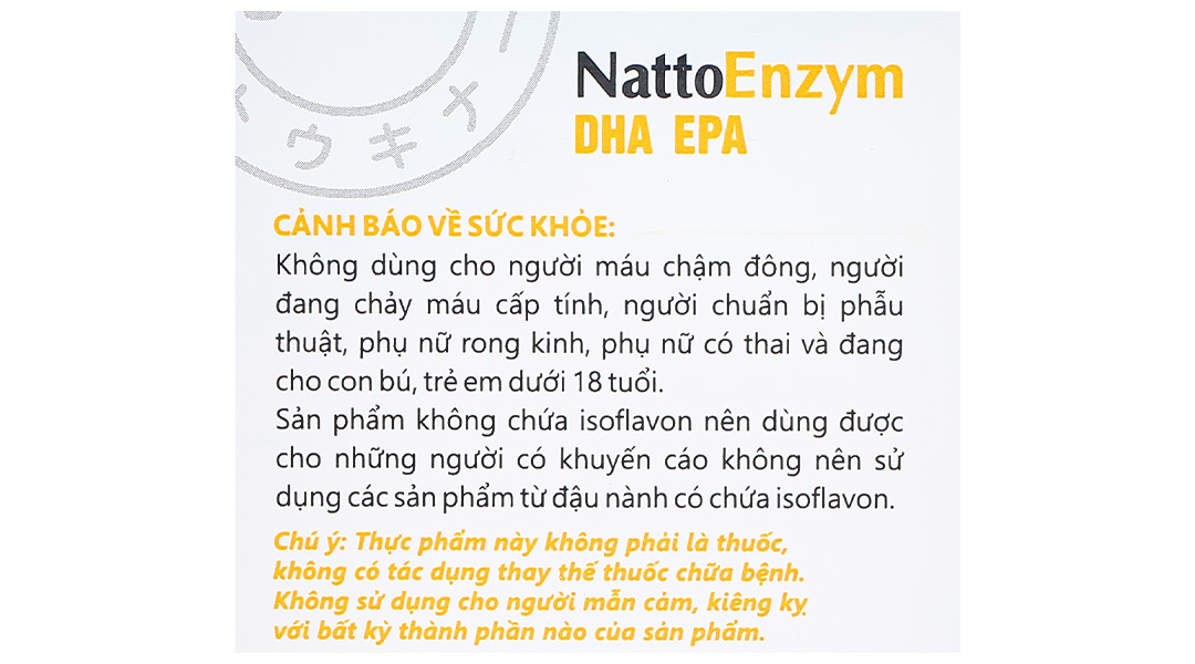 NattoEnzym DHA EPA giúp giảm nguy cơ tắc mạch, đột quỵ do huyết khối ...