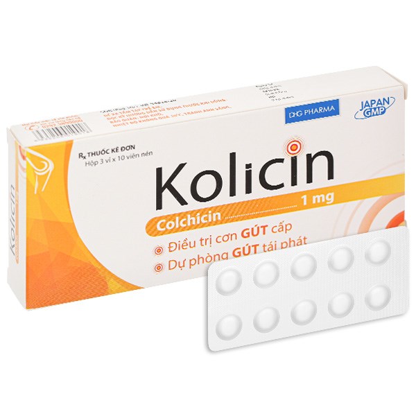 Kolicin 1mg phòng và trị gout (3 vỉ x 10 viên) - 11/2024 ...