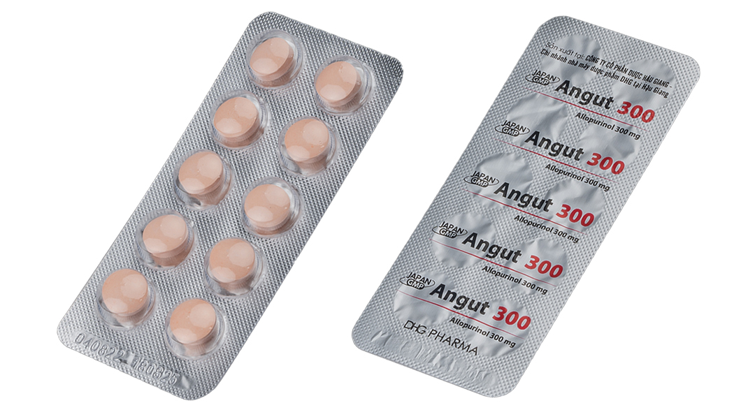Angut 300 DHG giảm sự hình thành urat/acid uric, trị sỏi thận (10 vỉ x ...