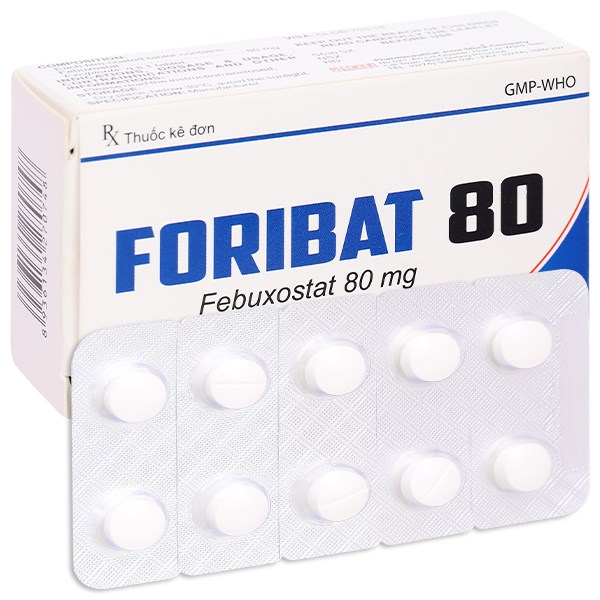 Feburic 80mg trị tăng acid uric huyết mạn tính trong bệnh gout (3 vỉ x ...