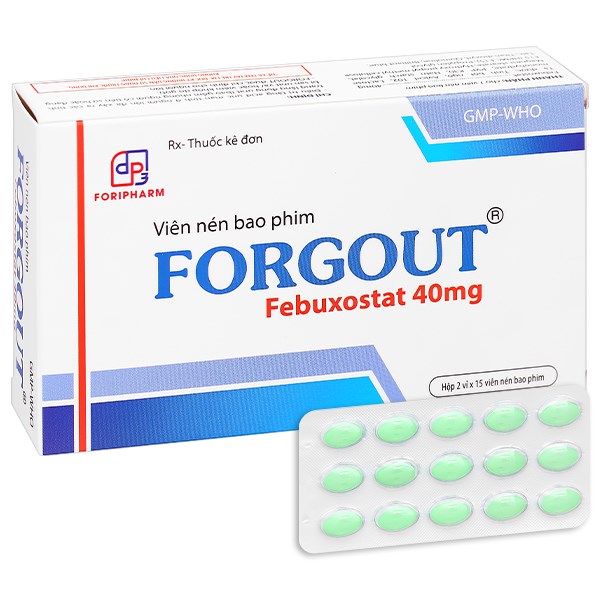 Foribat 80 trị gout do tăng acid uric huyết mạn tính (3 vỉ x 10 viên ...