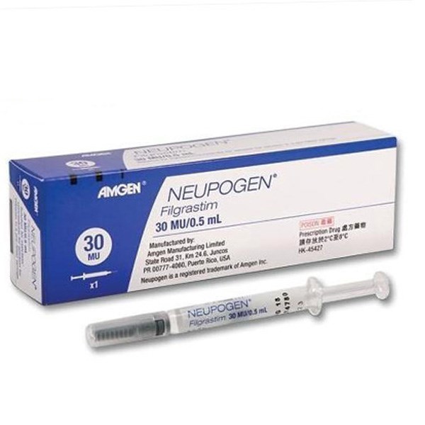 Dung dịch tiêm Neupogen 30MU/0.5ml trị giảm bạch cầu (1 bơm tiêm x 0 ...