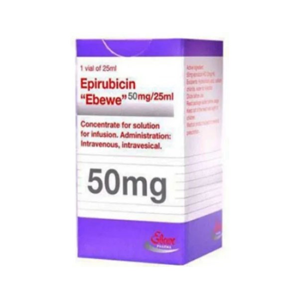 Dung dịch tiêm Epirubicin "Ebewe" 50mg/25ml điều trị ung thư vú lọ 25ml ...