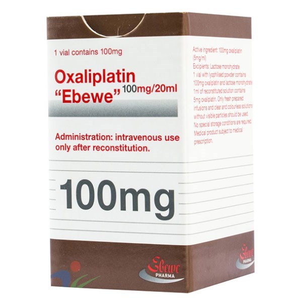 Dung dịch pha tiêm Oxaliplatin "Ebewe" 100mg/20ml điều trị bổ trợ ung ...