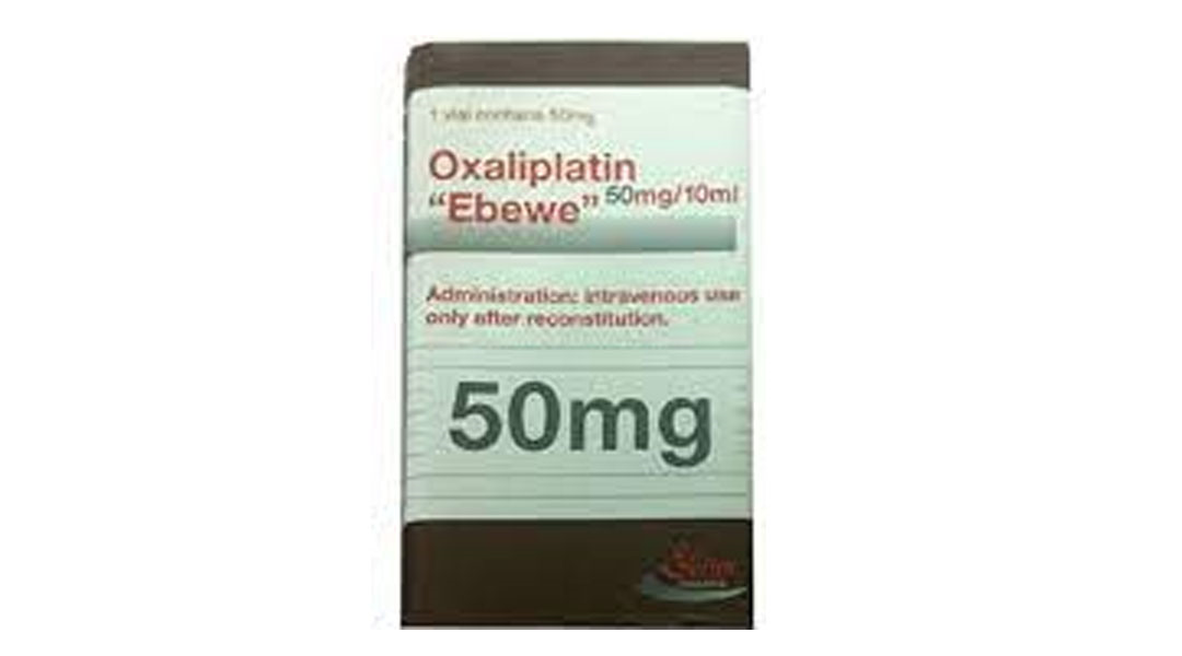 Bột pha tiêm Oxaliplatin "Ebewe" 50mg/10ml điều trị bổ trợ ung thư lọ ...