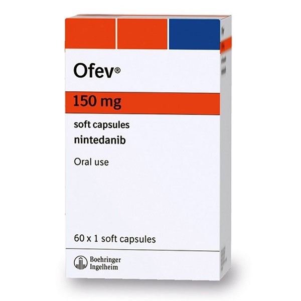 Ofev 150mg điều trị ung thư phổi không tế bào nhỏ (6 vỉ x 10 viên) - 02 ...