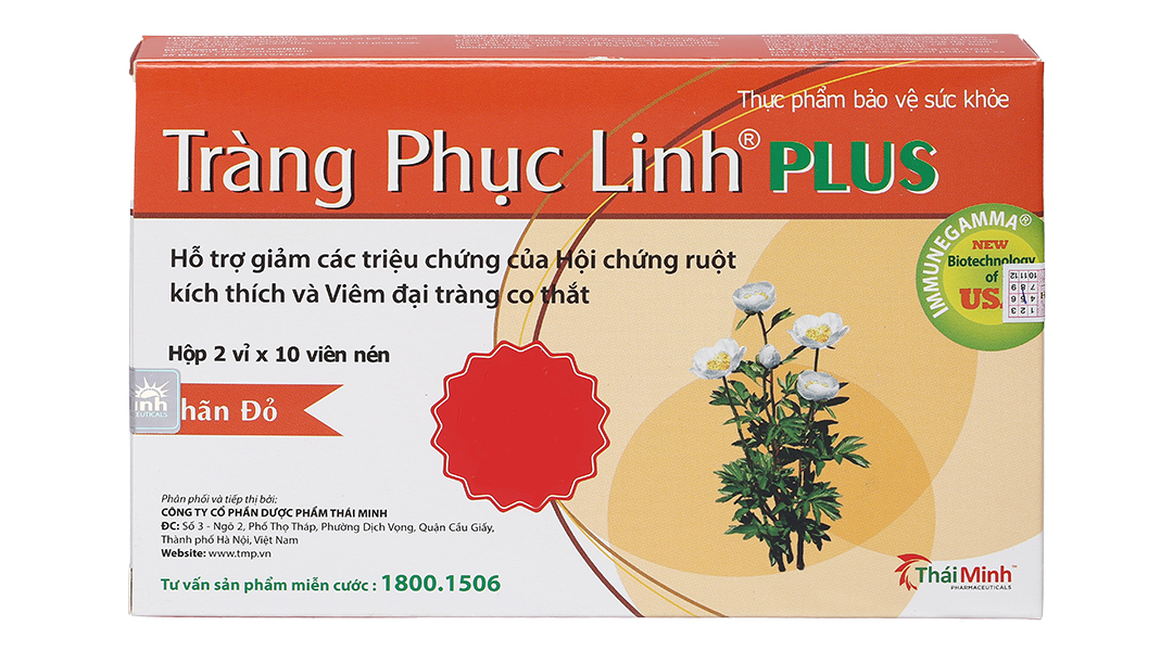 Hỗ trợ trị hội chứng ruột kích thích Tràng Phục Linh Plus hộp 20 viên