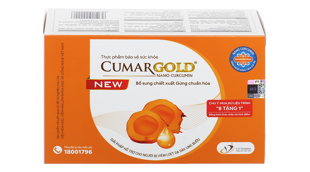 CumarGold New hỗ trợ điều trị viêm loét dạ dày, tá tràng hộp 30 viên ...