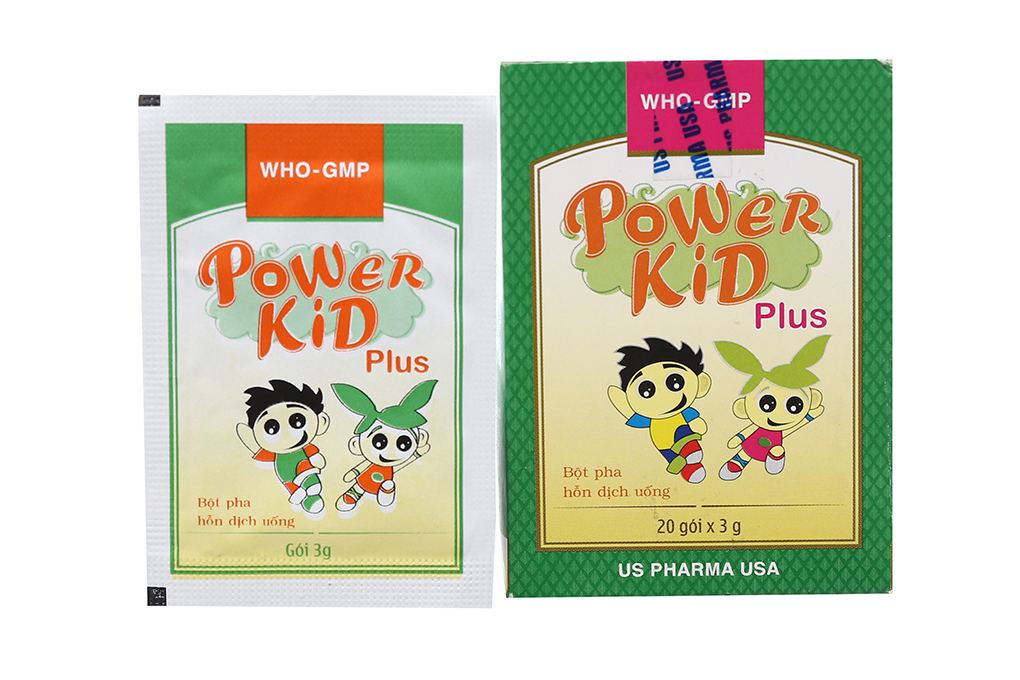 Power Kid Plus hộp 20 gói phòng ngừa bệnh do thiếu vitamin và calci ...