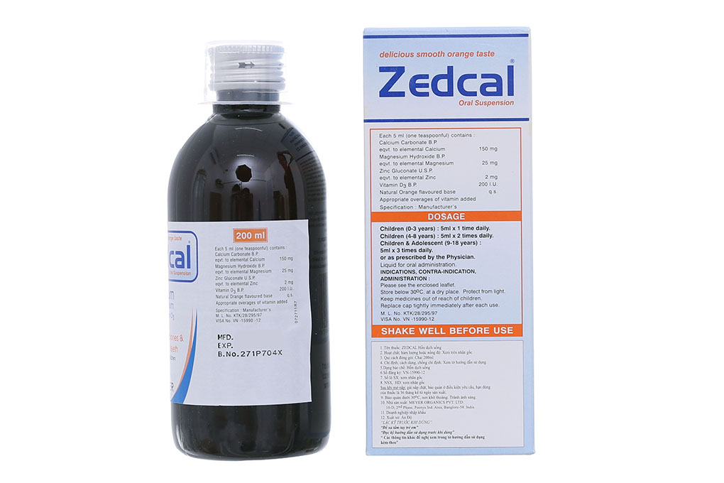 Siro Zedcal chai 200ml-Nhà thuốc An Khang