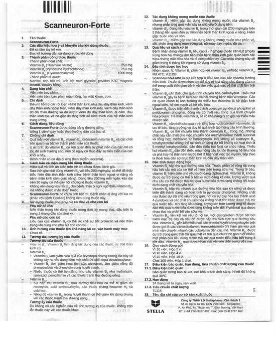 Thuốc Scanneuron-Forte hộp 100 viên-Nhà thuốc An Khang