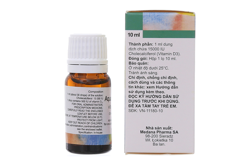 Dung dịch uống Aquadetrim Vitamin D3 chai 10ml-Nhà thuốc An Khang