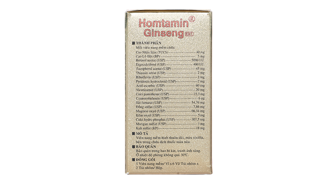 Thuốc Homtamin Ginseng hộp 60 viên-Nhà thuốc An Khang