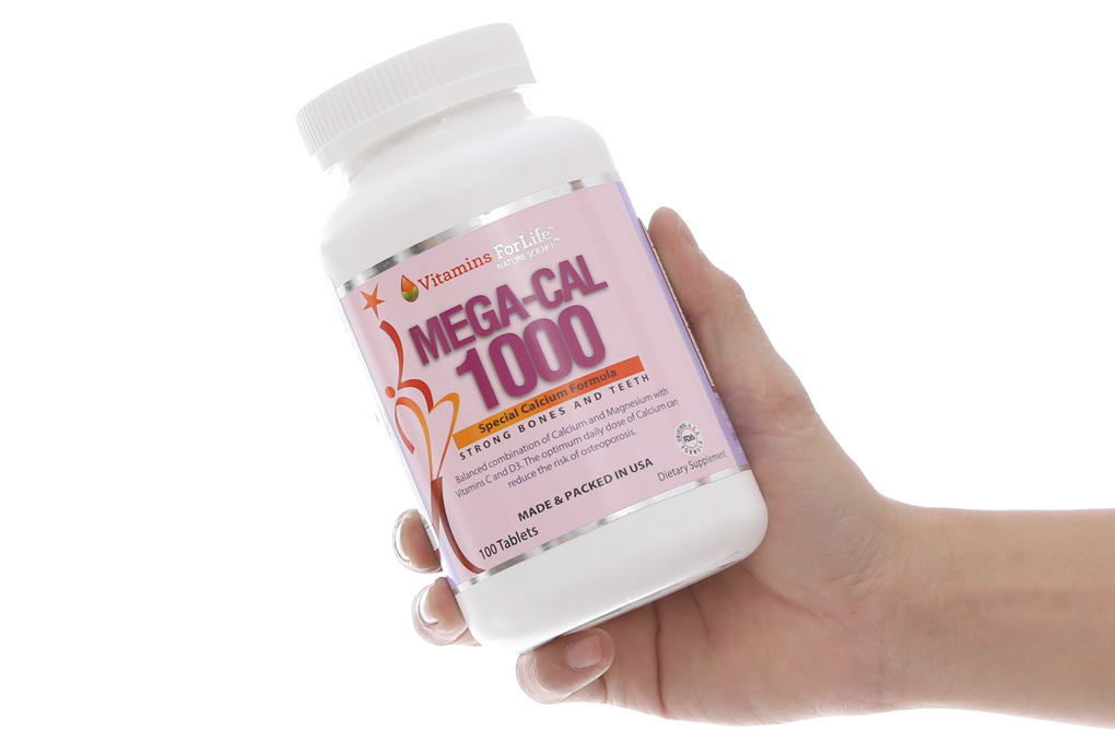 Mega-Cal 1000 bổ sung canxi và vitamin lọ 100 viên - 08/2024 ...