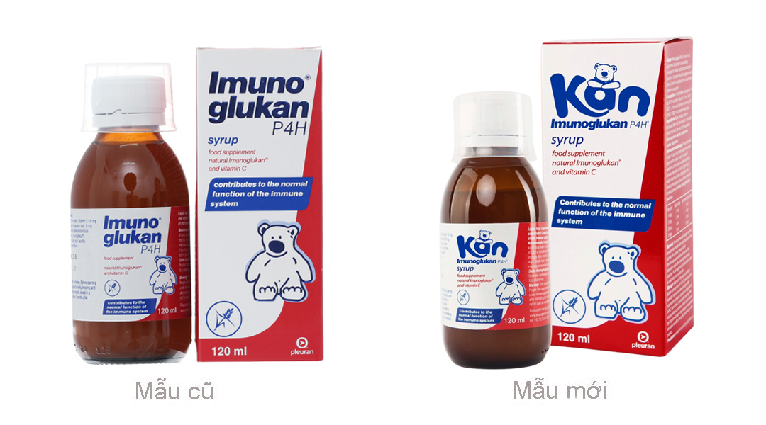 Siro Kan Imunoglukan P4H hỗ trợ tăng đề kháng cho bé chai 120ml - 02/ ...