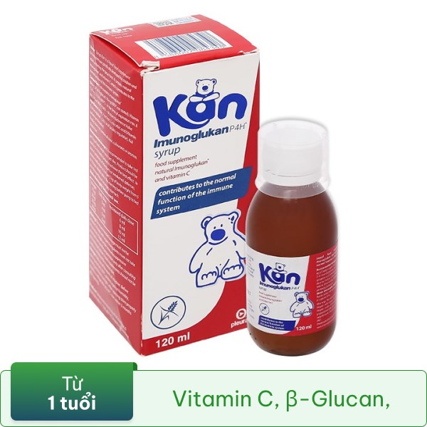 Siro Kan Imunoglukan P4H hỗ trợ tăng đề kháng cho bé chai 120ml - 12/ ...